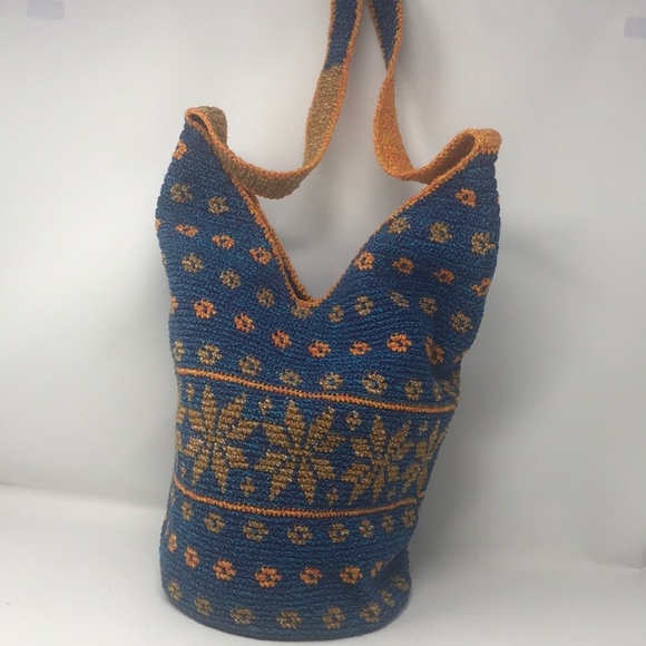 Hand Crafted | Bags | Large Fabric Bucket Bag | Poshmark
